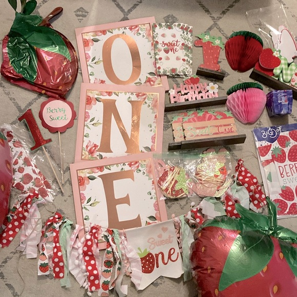 Party Supplies | Berry Sweet One Or Berry First Birthday Party Decor In ...